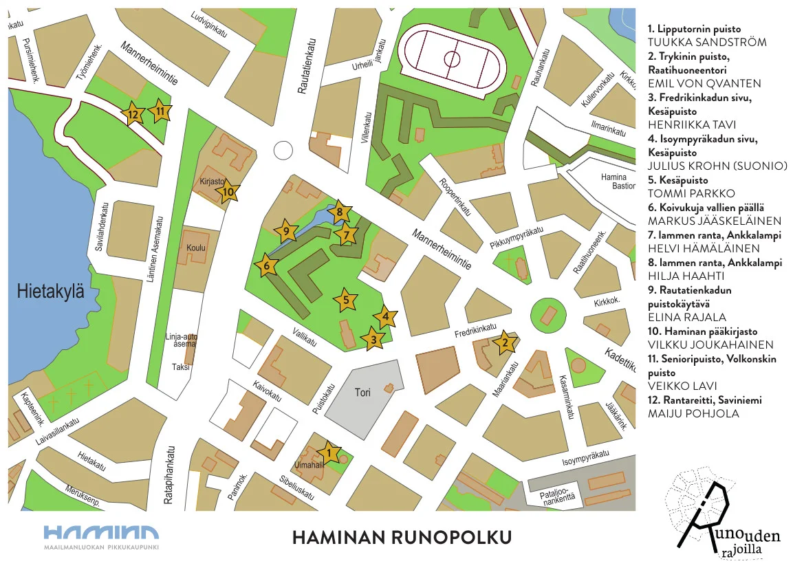 Lähellä.fi | Opastettu kierros Haminan runopolulle