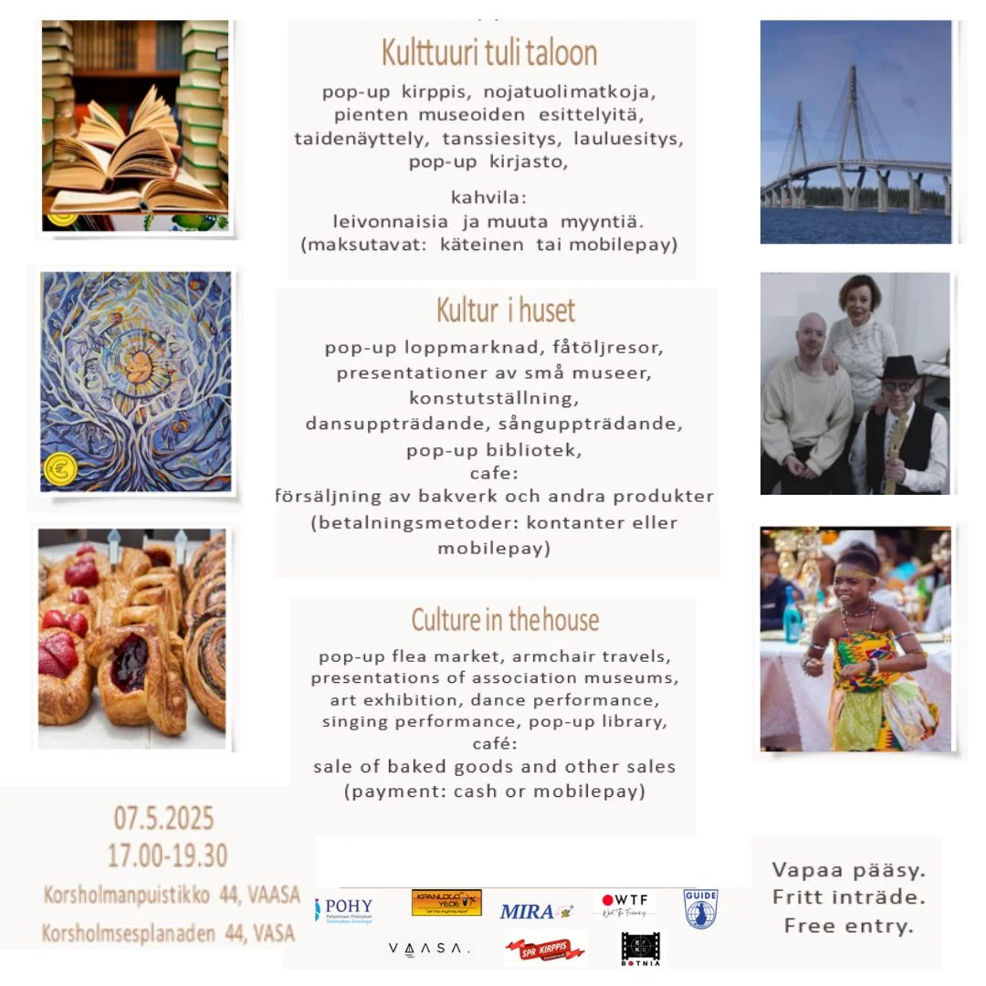 Lähellä.fi | Kulttuuri tuli taloon 7.5.2025 klo 17.00 - 19.30